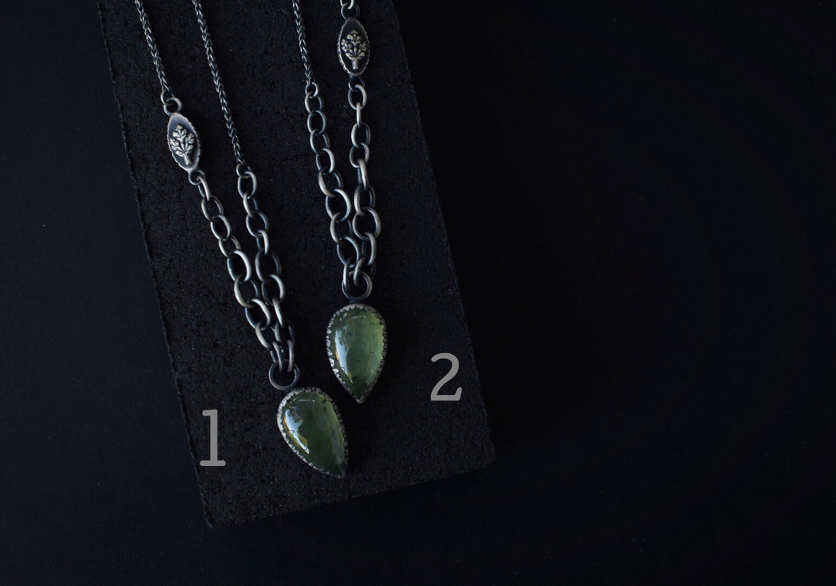 Prehnite Pendulum – Laurel and Lime